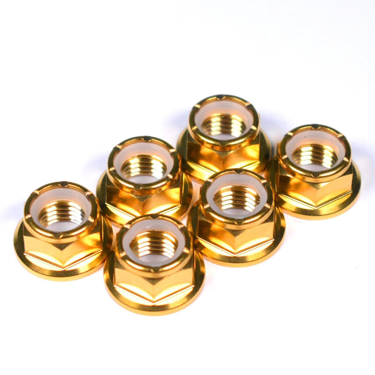 Triumph 675 Street Triple / R / RX Titanium Sprocket Nuts | Gold | RSR Moto