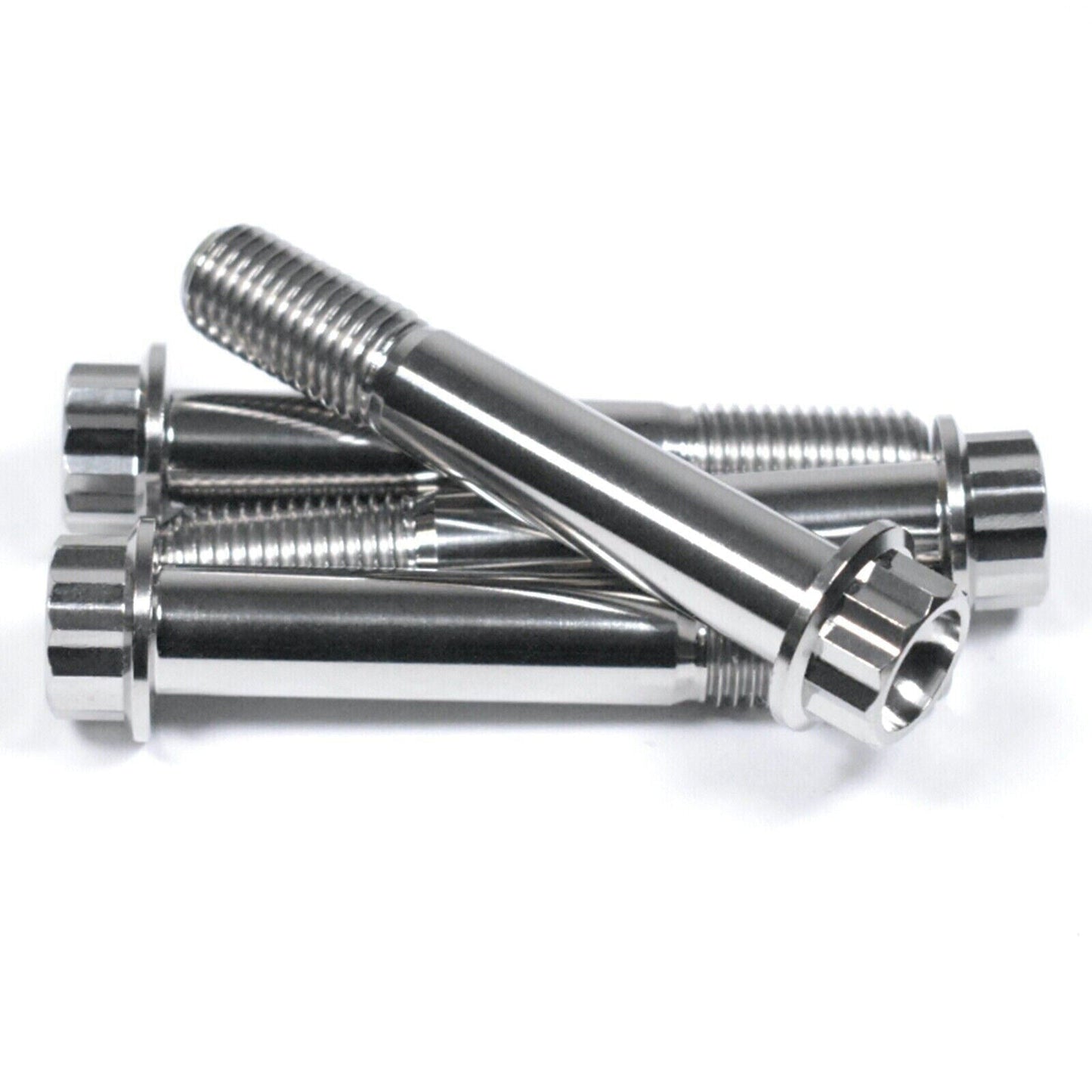 Titanium Front Brake Caliper Bolts M10 x 1.25 x 60 Bi-Hex 12 Point Head ...